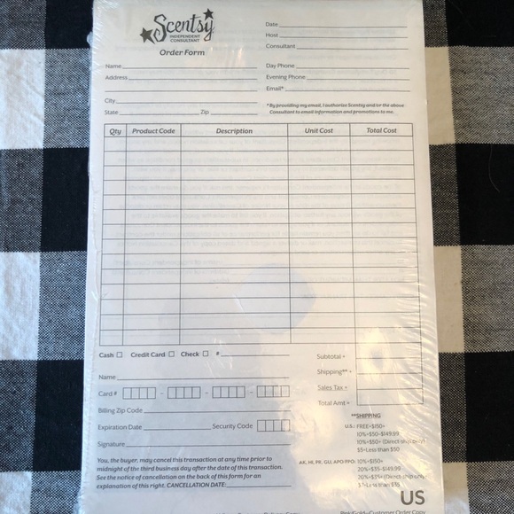 Scentsy | Other | Scentsy Order Forms | Poshmark